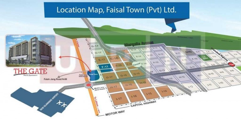 The Gate Mall Islamabad Location Map - UPN